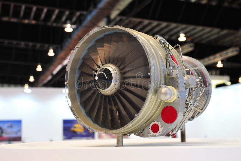 Aircraft Engine on Display at ST Engineering Booth at Singapore Airshow ...