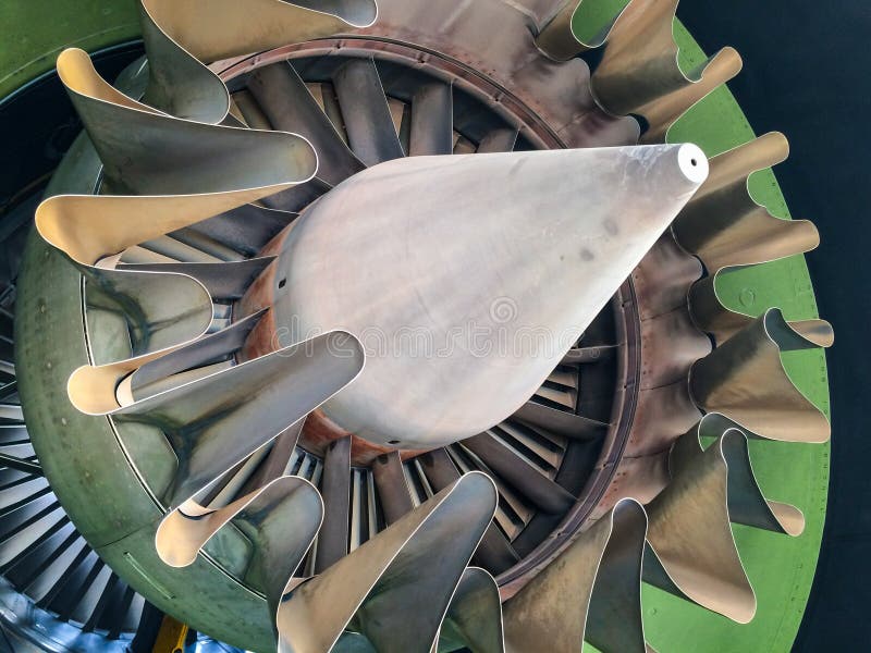 Aircraft engine stock photo. Image of compressor, hangar - 48378418