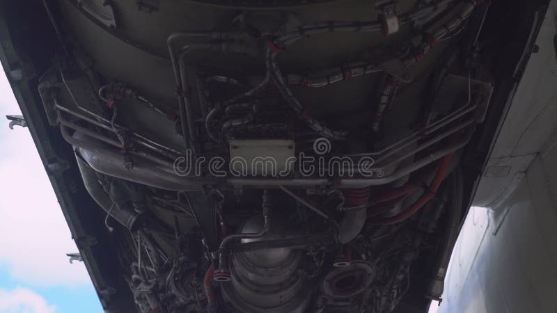 Aircraft engine exploded stock video. Video of engine - 87900997