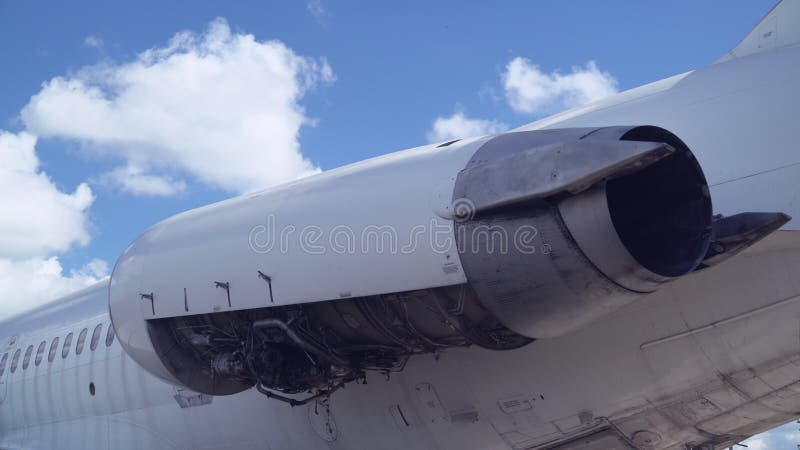 Aircraft engine exploded stock video. Video of engine - 87900997