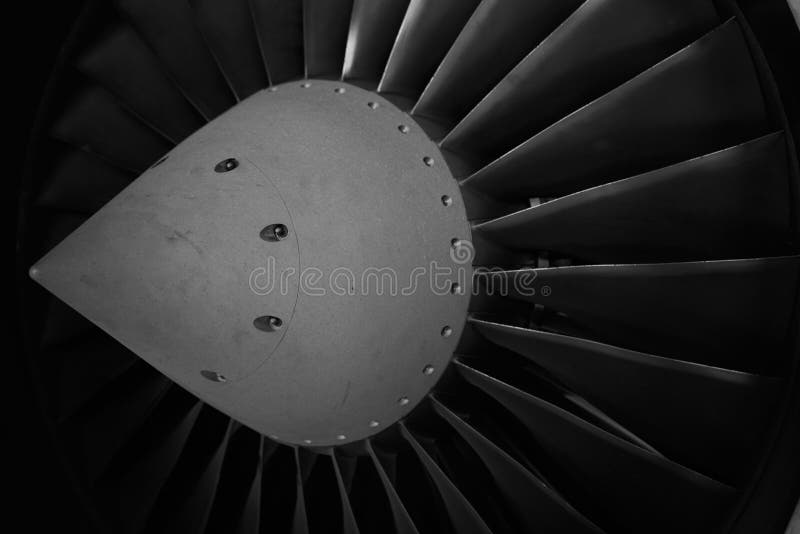 Aircraft Engine Intake Fan stock photo. Image of hydraulic - 250637190