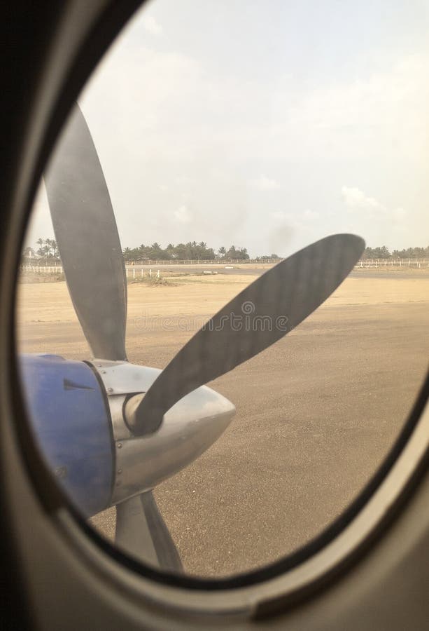 Propeller Seen Airplane Window Stock Photos - Free & Royalty-Free Stock ...