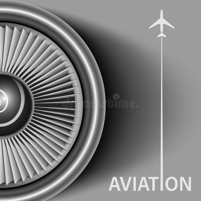 Aircraft engine turbine. stock vector. Illustration of steel - 263786358