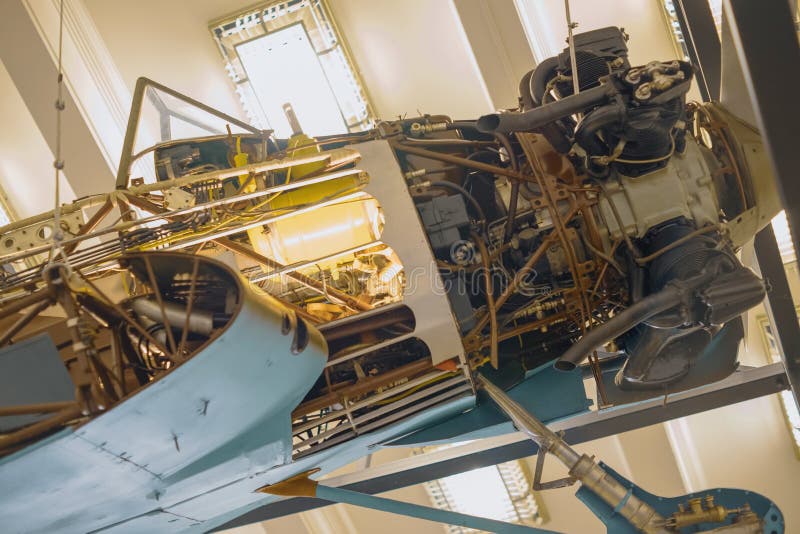 Aircraft Engine. the Aircraft Was Dismantled in the Workshop Stock ...