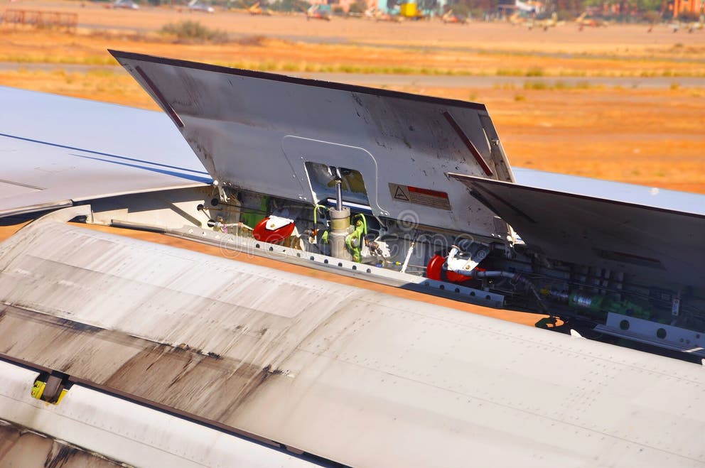 Aircraft engine of wing stock photo. Image of maintenance - 18383594