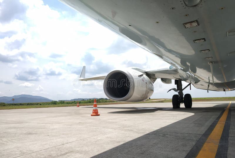 Aircraft with Engine and Wings Stock Image - Image of travel, jetengine ...