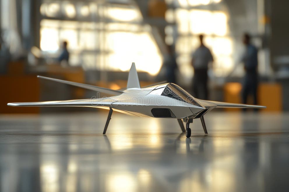 Aircraft Engineers Performing Maintenance on Private Jet in Hangar ...