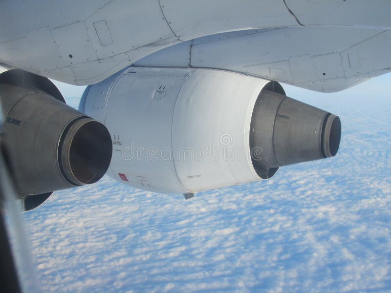 Aircraft Engines of an Avro RJ100 Stock Photo - Image of domestic ...