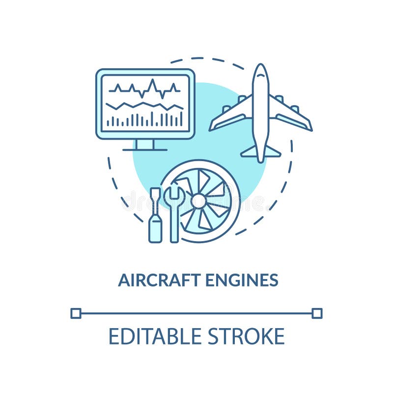 Aircraft Engines Concept Icon Stock Vector - Illustration of aviation ...