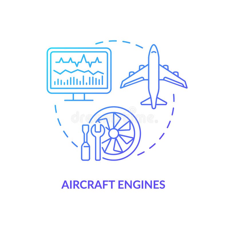 Aircraft Engines Concept Icon Stock Vector - Illustration of aviation ...