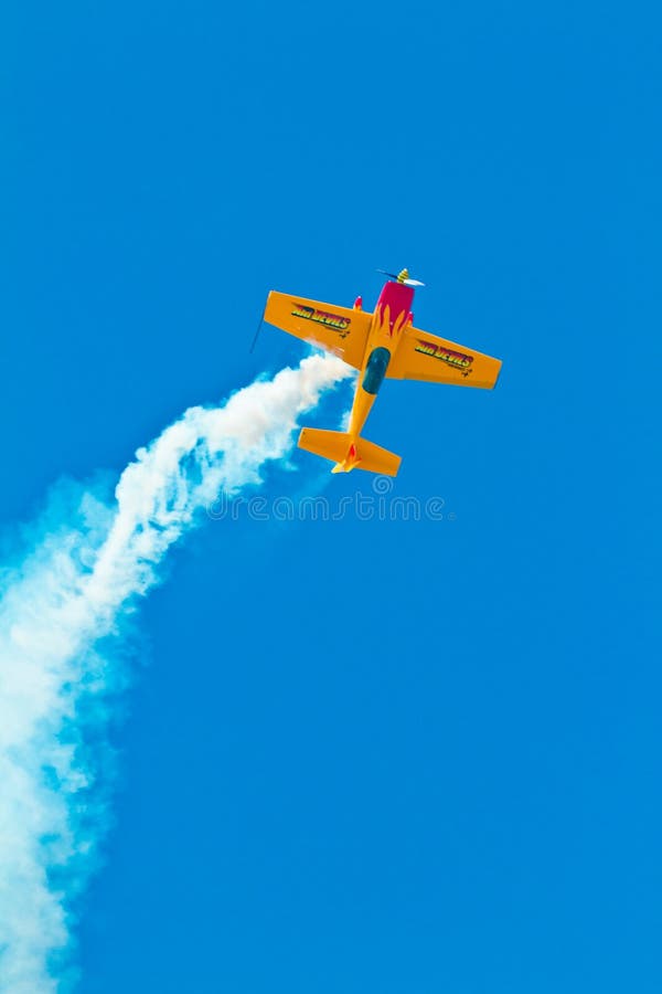 Three Airplanes Extra EA-300 on Airshow Editorial Stock Image - Image ...