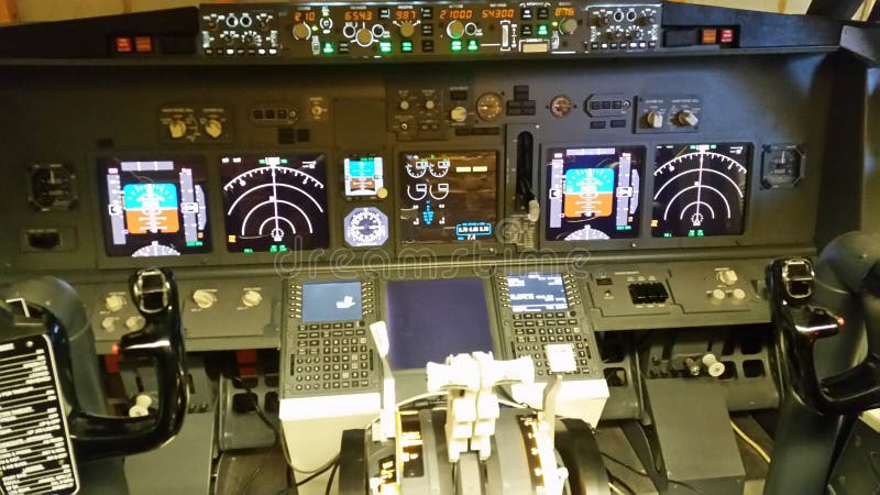 Aircraft flight deck stock image. Image of plane, flying - 98046525