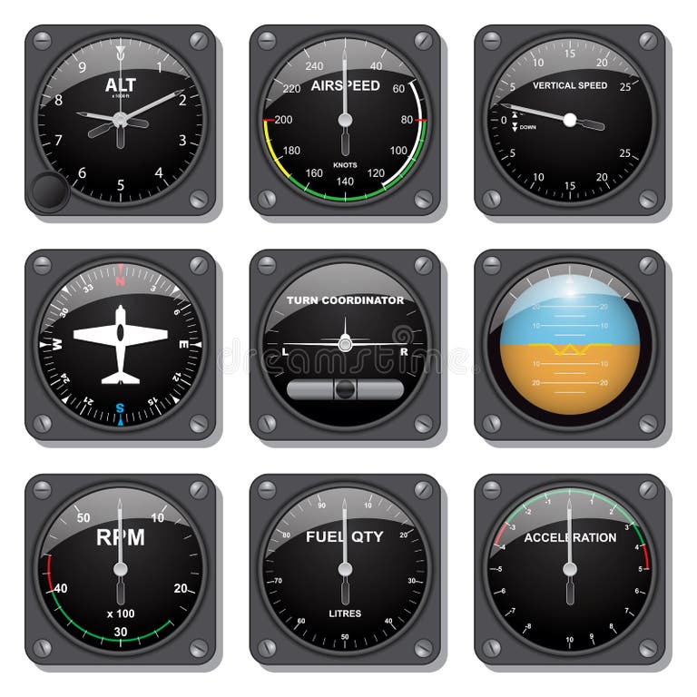 Aircraft Altimeter Stock Illustrations – 277 Aircraft Altimeter Stock ...