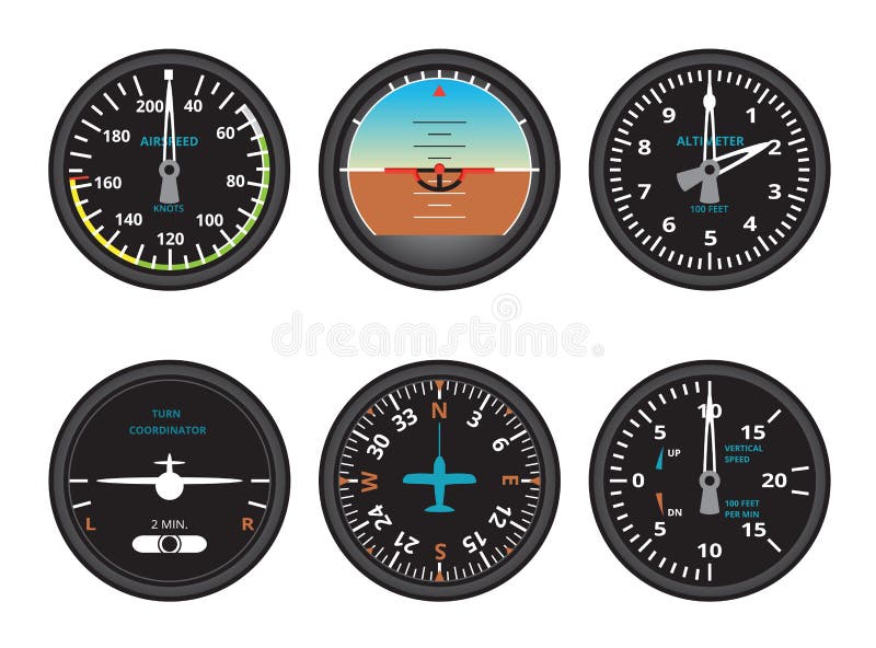 Aircraft Instruments stock vector. Illustration of artificial - 33549111