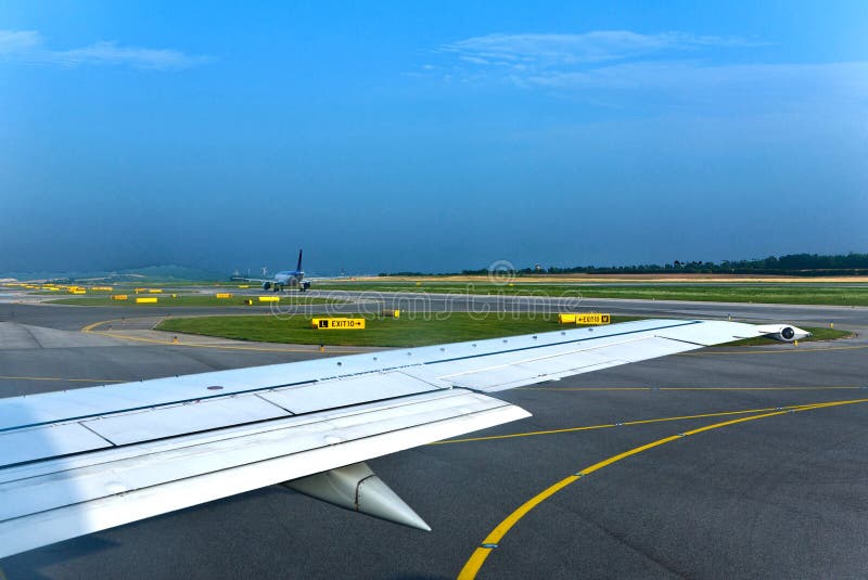 Runway 734 - Heading West stock image. Image of flying - 758165
