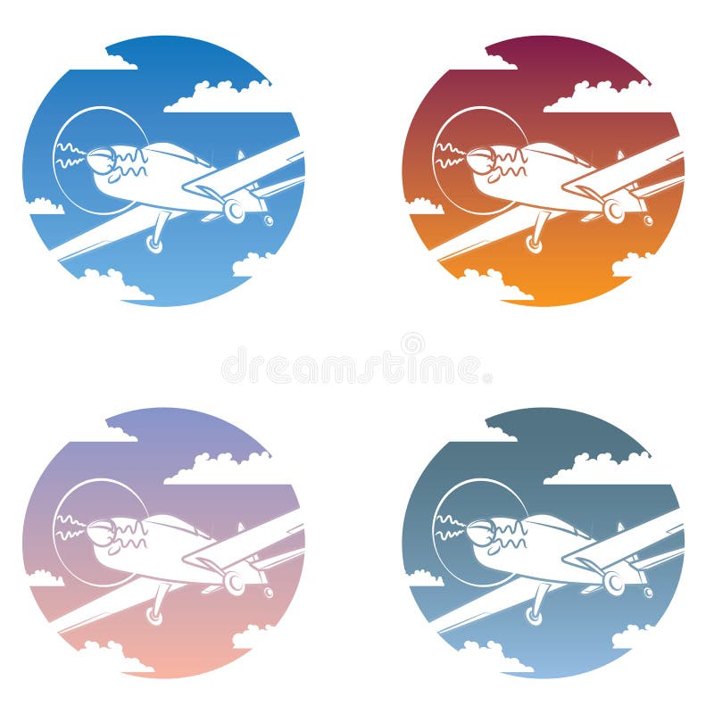 Aircraft icon set stock vector. Illustration of sport - 51888167
