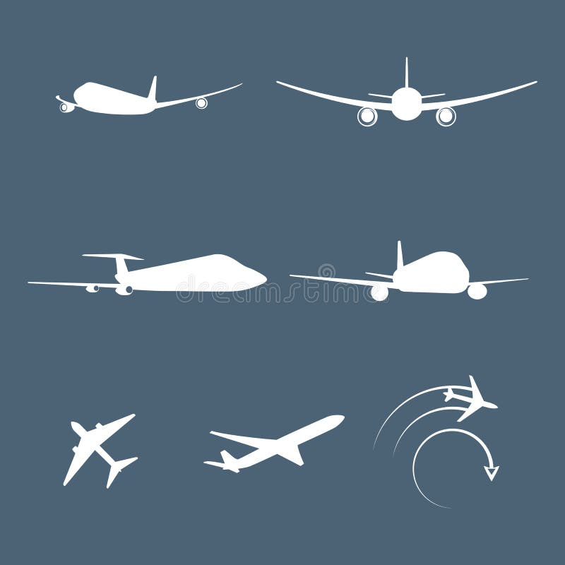 Aircraft icons stock vector. Illustration of trip, aeroplane - 98601161