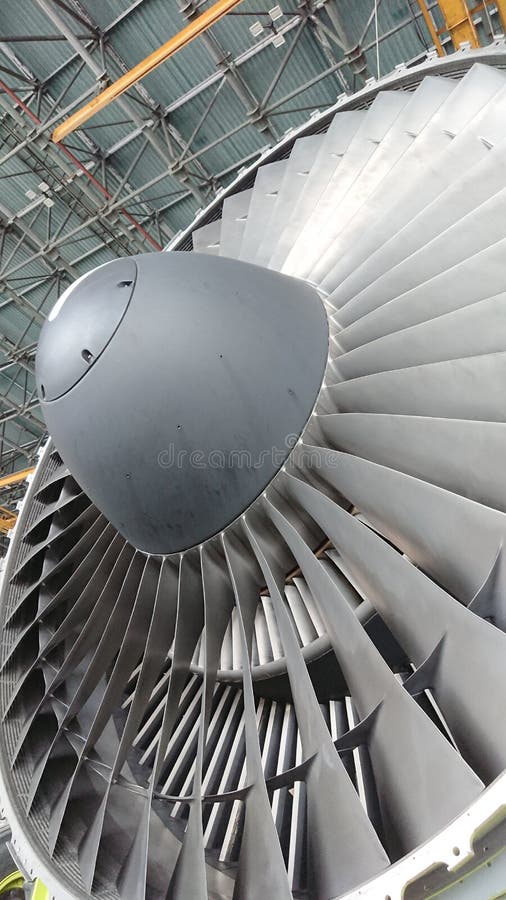 Aircraft Inlet Turbine Engine Stock Photo - Image of power, maintenance ...