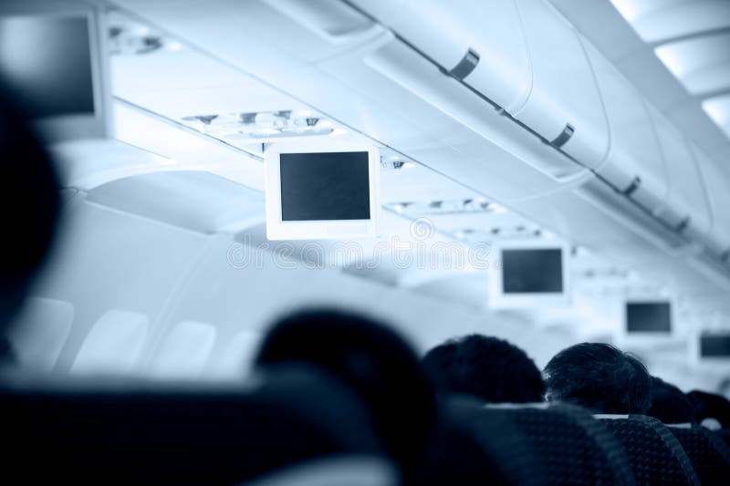 Aircraft interior stock photo. Image of route, detail - 21753730