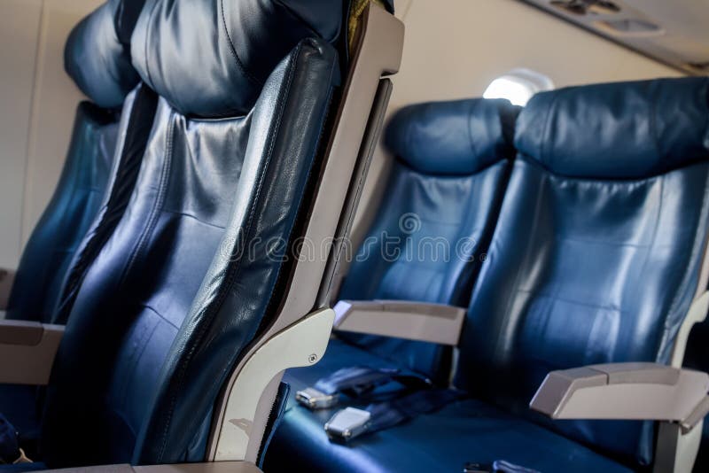 Interior Passenger Airliner Cabin Flying into a Airplane Inside ...