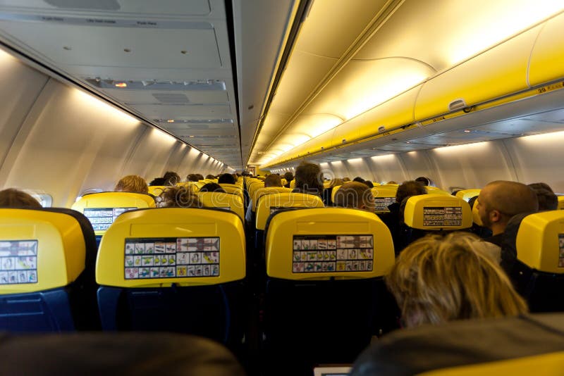 Aircraft interior editorial photography. Image of band - 63868747