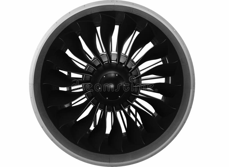 Jet Engine Intake with Baffled and Rotating Steel Structure Stock Image ...