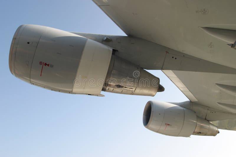 Aircraft jet engines stock image. Image of airliner, powerful - 1402537
