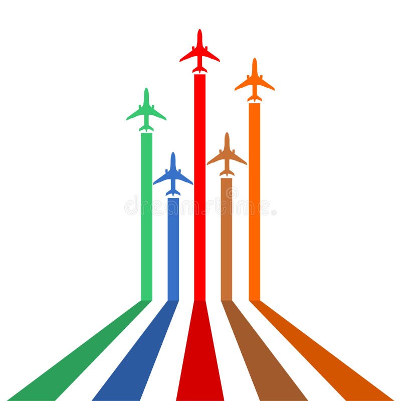 Aircraft line stock vector. Illustration of composition - 67098140