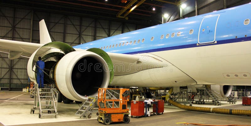 Aircraft maintenance stock image. Image of facility, gasses - 25981171
