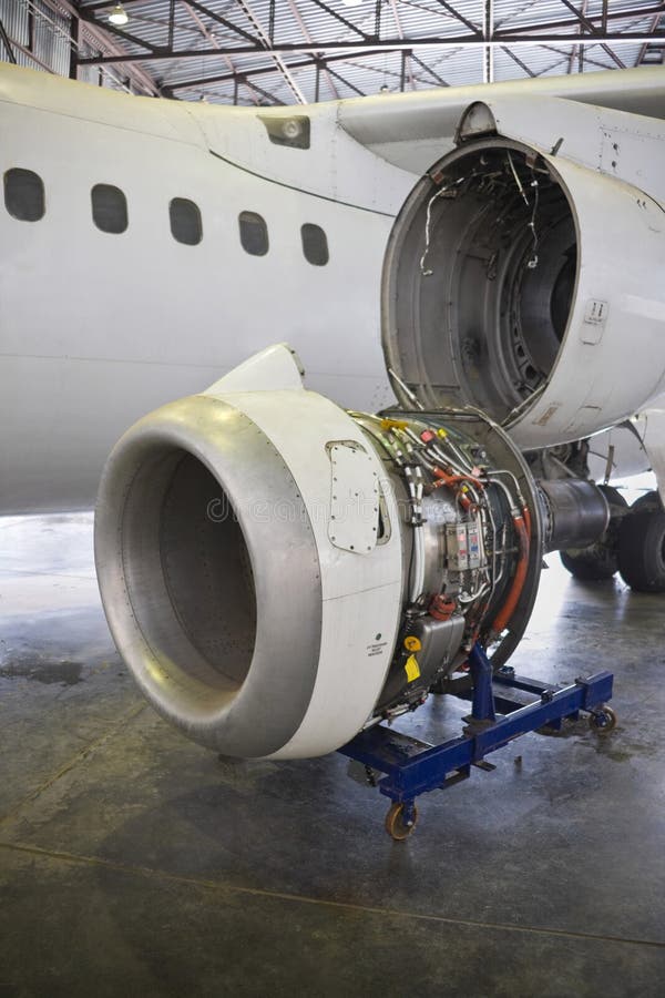 Aircraft maintenance stock image. Image of dismantled - 9354643
