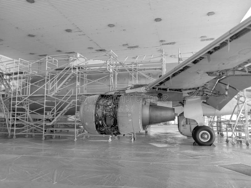 Aircraft Maintenance stock photo. Image of airline, maintenance - 145905182