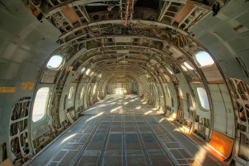 Aircraft Maintenance Facility Showcasing the Internal Structure of a ...