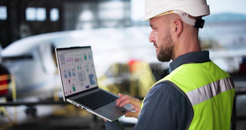 Aircraft Maintenance and Repair at Airport Stock Image - Image of ...