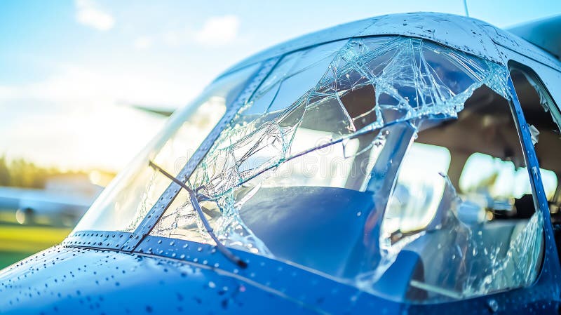 An Aircraft Mechanic Carefully Installing a New Windshield To Maintain ...
