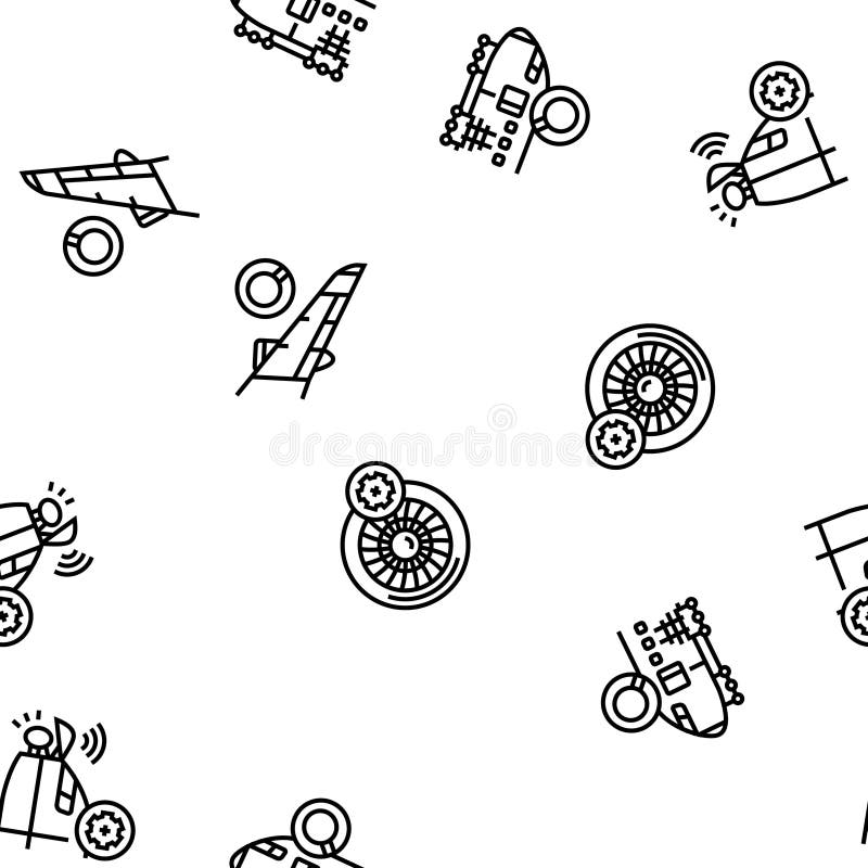 Aircraft Mechanic Seamless Pattern Vector Stock Vector - Illustration ...