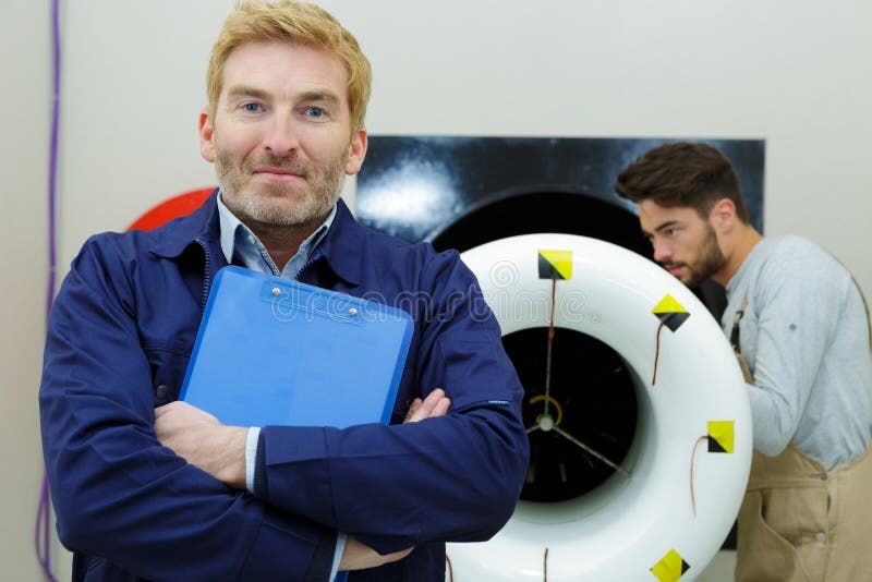 Aircraft Mechanical Engineer Posing Stock Photo - Image of fuel ...