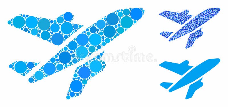 Aircraft Mosaic Icon of Circles Stock Illustration - Illustration of ...