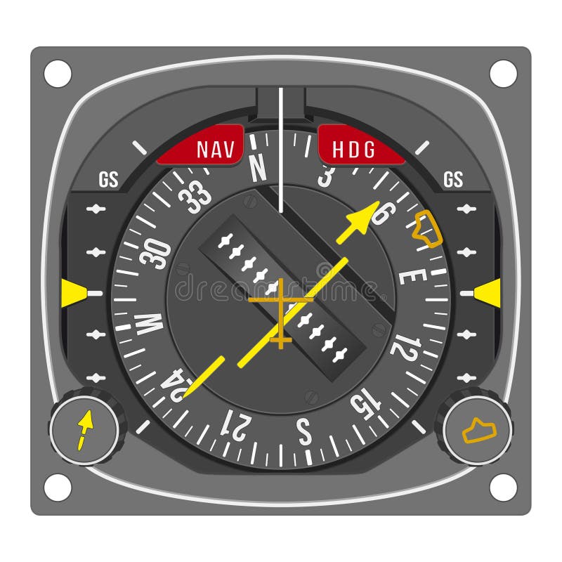 Aircraft Navigation Indicator - HSI (vector) Stock Vector ...