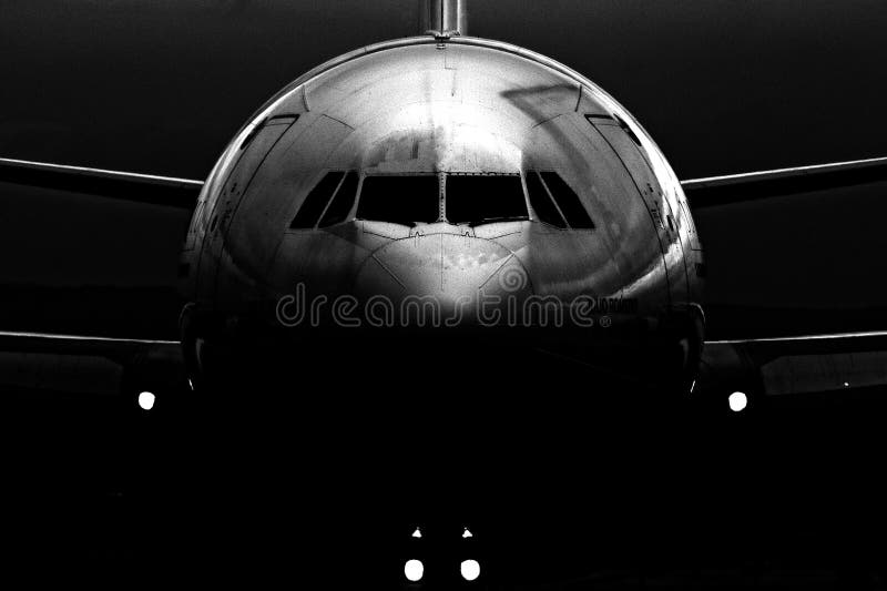 Aircraft Cockpit View on the Control Panel. Stock Image - Image of ...