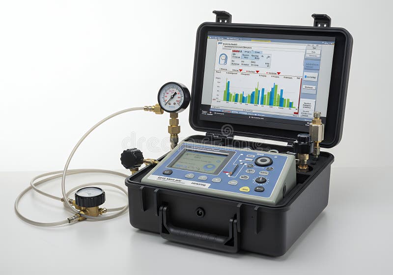 Aircraft Oxygen System Diagnostics Kit in Black Case on White ...