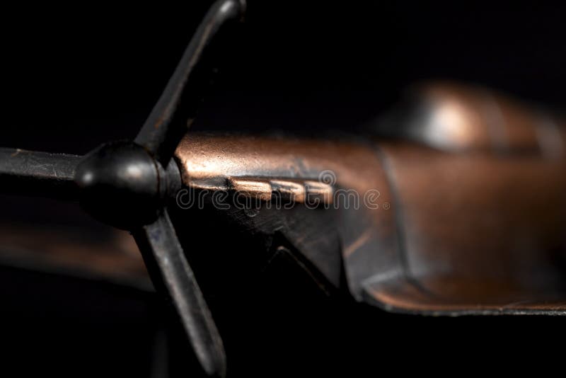 Aircraft Propeller Front View on Copper Model Stock Image - Image of ...