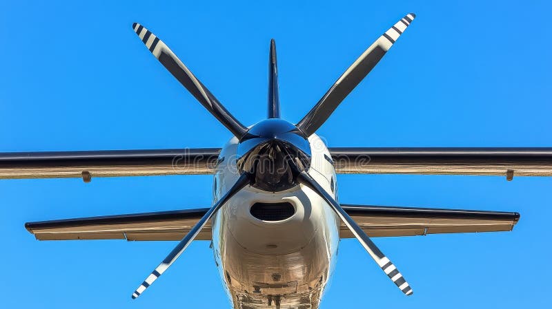 Aircraft Propeller View: Skyward Ascent Stock Illustration ...