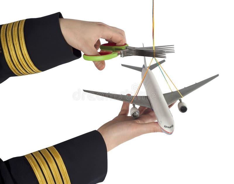 Aircraft risk concept stock image. Image of rope, scissors - 36493005