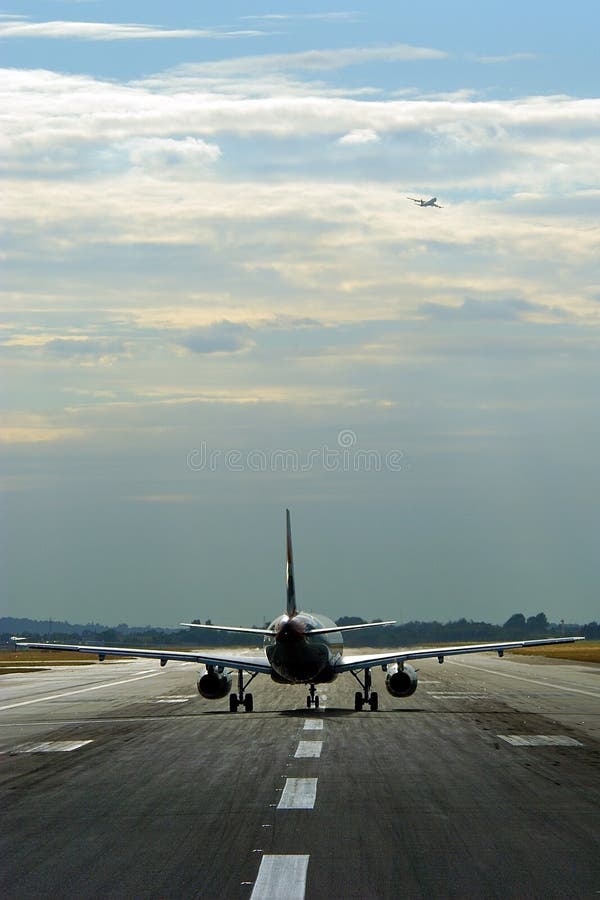 Aircraft on the runway stock image. Image of aircraft - 19103767