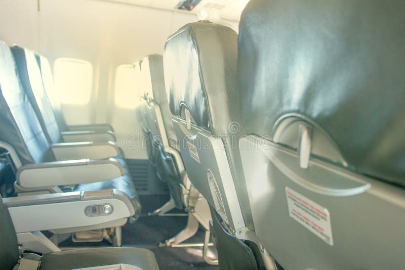 Aircraft Seats and Windows. Stock Photo - Image of airplane, aircraft ...