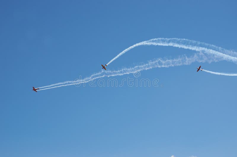 Aircraft Show Aerobatics Air Show Stock Image - Image of precision ...