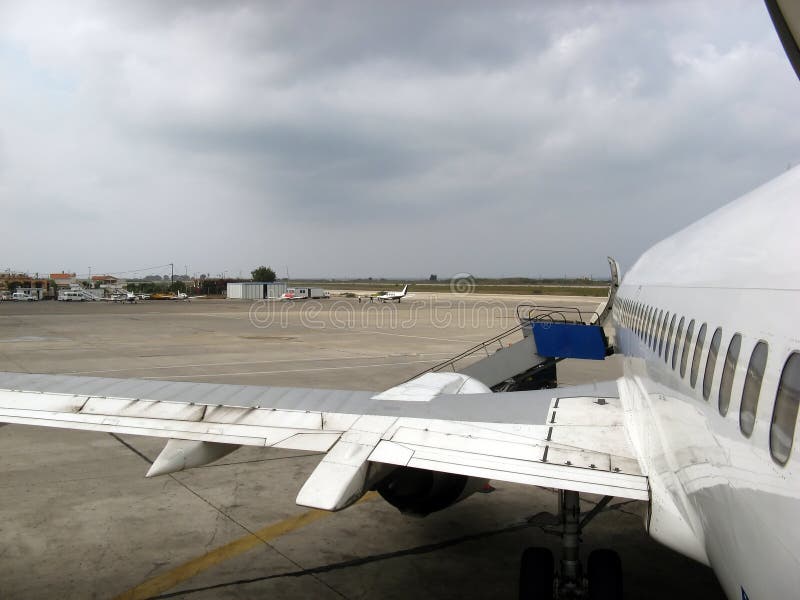 Aircraft side view stock photo. Image of still, morning - 3304644