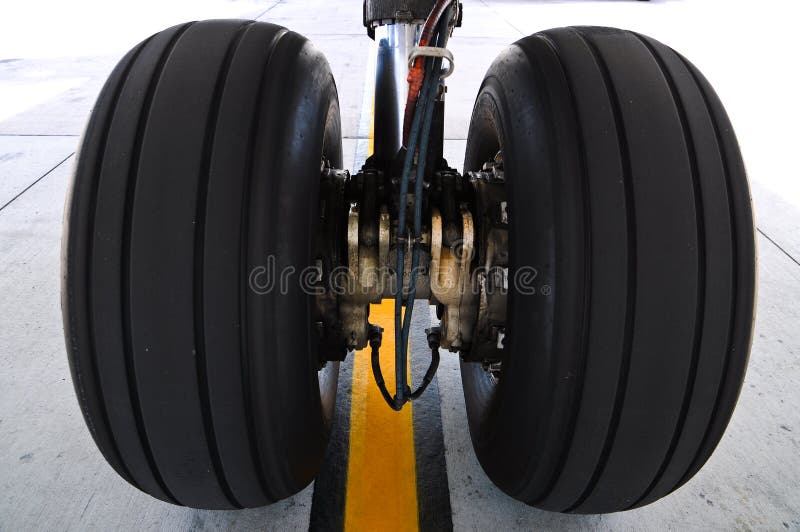 Aircraft tires stock image. Image of line, speed, repair - 15076425