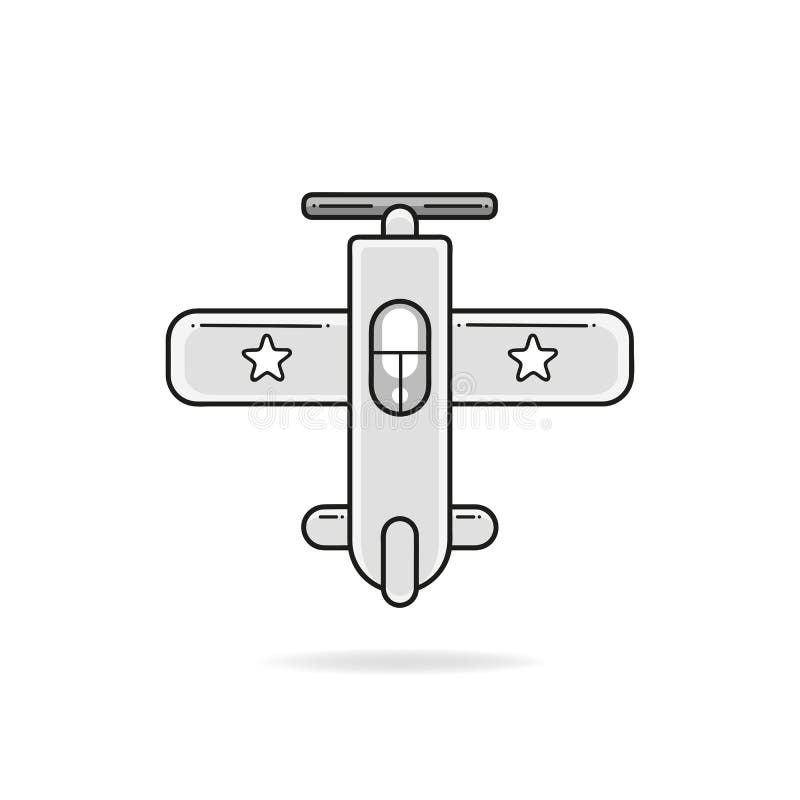 Aircraft. Top View. Vector Illustration. Eps 10, Opacity Stock Vector ...