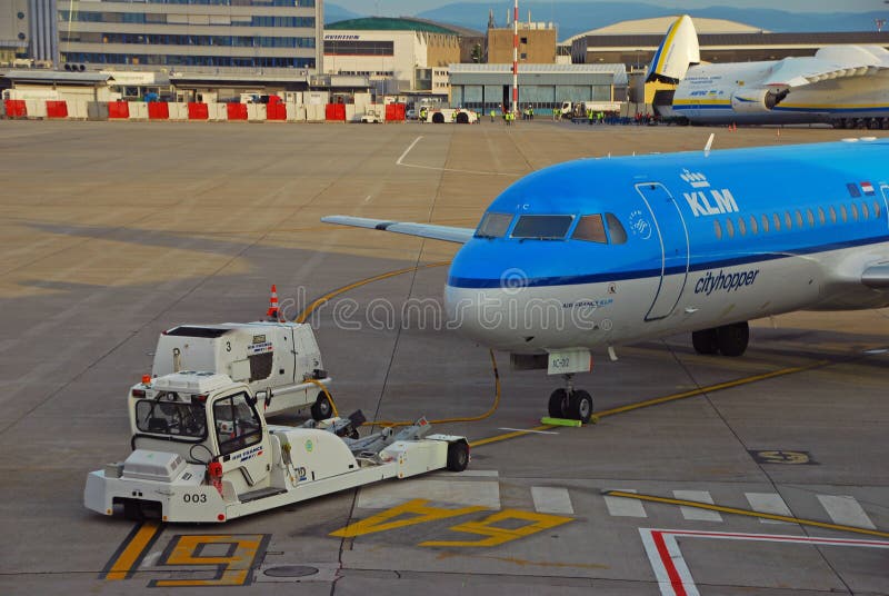 Aircraft Tow Tractor stock photo. Image of transport - 16062626